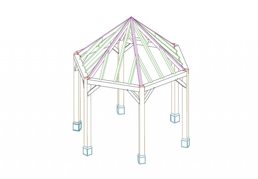 prieel eiken 6 hoek - Outdoor Uniek